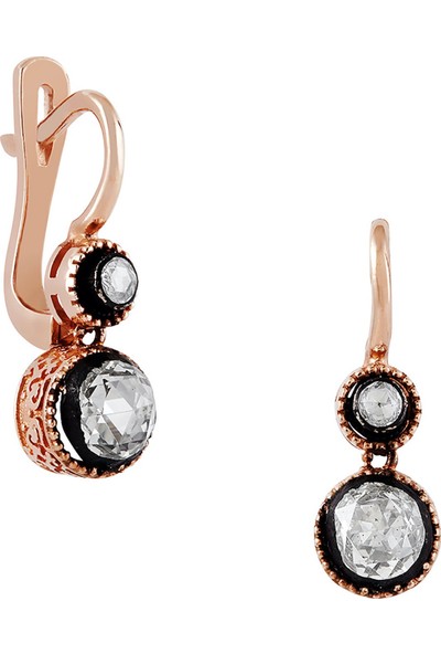 Clavis Jewelry Elmas Taşlı Tektaş Küpe