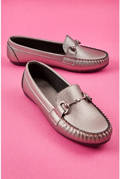 Bambi Bambi̇ Platın Kadın Loafer L0542022209 Bambi Bambi̇ Platın Kadın Loafer L0542022209