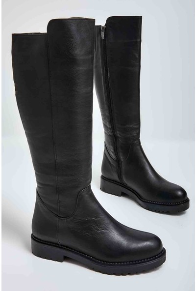 Bambi Bambi̇ Siyah Deri Kadın Çizme