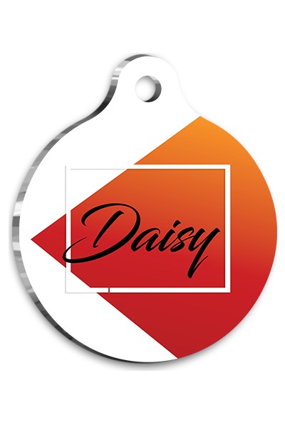 Pet Tag Art Geometrik Desenli Kedi Köpek Künyesi