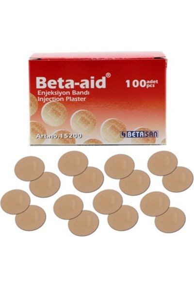 Betasan Beta 15200 Enjeksiyon Flasteri Nokta Bandı 100 Lü x 2 Kutu Betasan Beta 15200 Enjeksiyon Flasteri Nokta Bandı 100 Lü x 2 Kutu