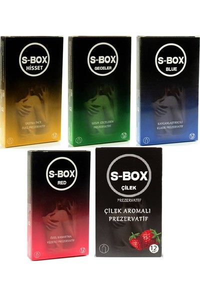 S-Box SB06 S-Box Kondom Prezervatif Seti 12'li 5 Paket (60 Adet)
