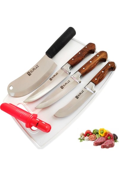 SürLaz Et Kasap Bıçak Seti Zırh Bıçak 6 Parça SürLaz Et Kasap Bıçak Seti Zırh Bıçak 6 Parça