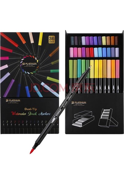 Platinum Cf-A Özel Kutulu Çift Tarafli Brush Pen 36'lı