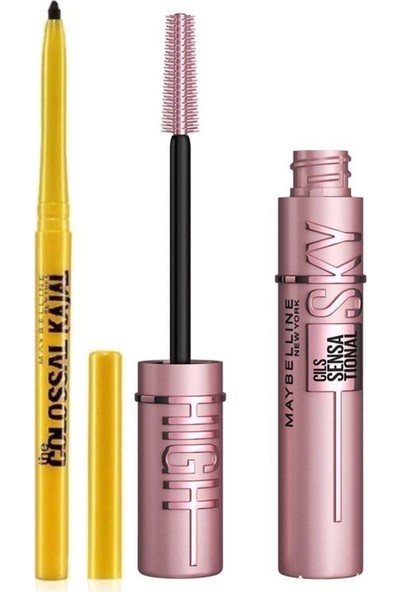 Maybelline New York Lash Sensational Sky High Maskara+Kajal Göz Kalemi Maybelline New York Lash Sensational Sky High Maskara+Kajal Göz Kalemi