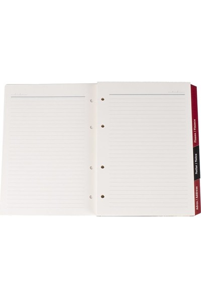 Liva Promosyon 4 Delikli Tarihsiz Organizer Yedeği Krem Sayfa