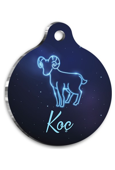 Pet Tag Art Koç Burcu Kedi Köpek Künyesi Pet Tag Art Koç Burcu Kedi Köpek Künyesi