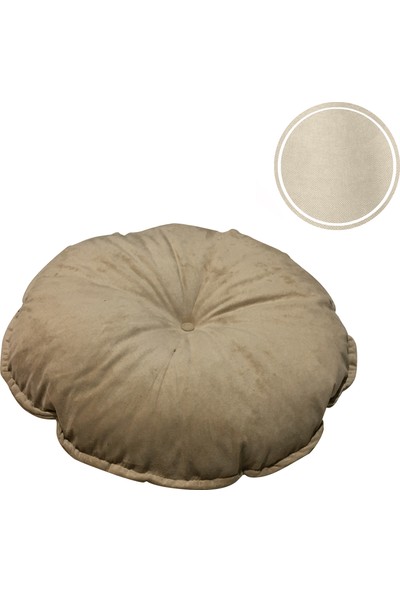 Enes Mefruşat Bambu Sandalyesi Yuvarlak Oturma/sırt Minderi