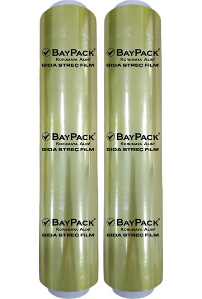 Baypack Gıda Streç Film 30 cm 8 Mikron 300 mt 2'li Baypack Gıda Streç Film 30 cm 8 Mikron 300 mt 2'li