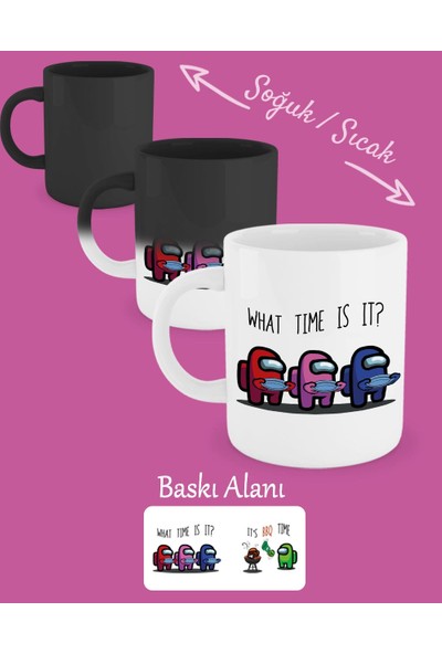 Loryen Among Us BBQ Çizim Sihirli Kupa Bardak