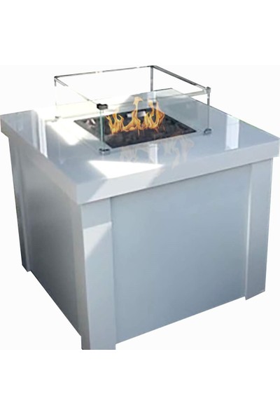 Aygaz Lhotse 817 LR Lpg'li Dış Mekan Isıtıcı - Lav Taşlı - Beyaz