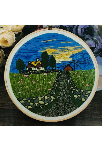 Ozan Tuhafiye Kasnaklı Goblen Etamin Işleme Seti 20X20 cm