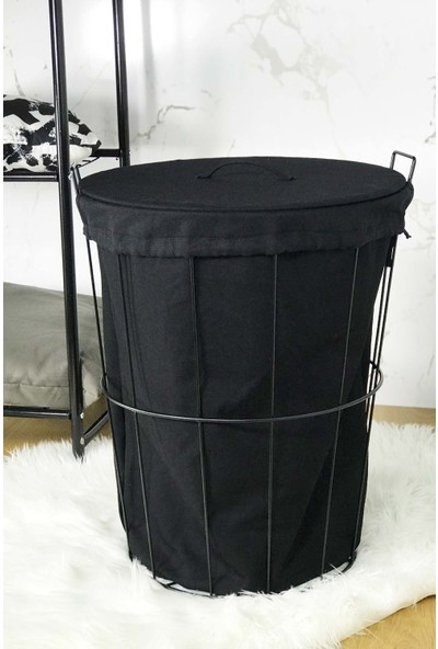 Sepetçi Baba Laundry - Metal Çamaşır Sepeti Siyah