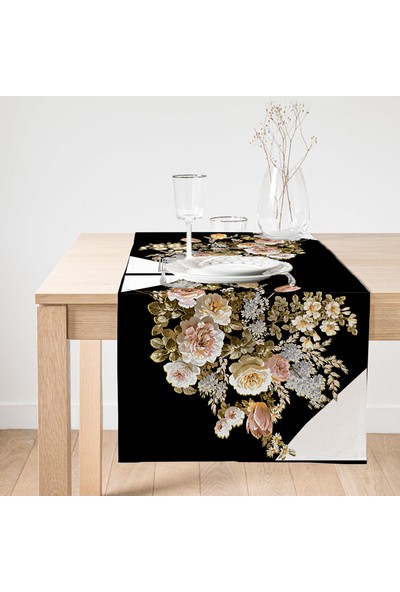 Realhomes Özel Tasarım Dijital Baskılı Modern Süet Runner Realhomes Özel Tasarım Dijital Baskılı Modern Süet Runner