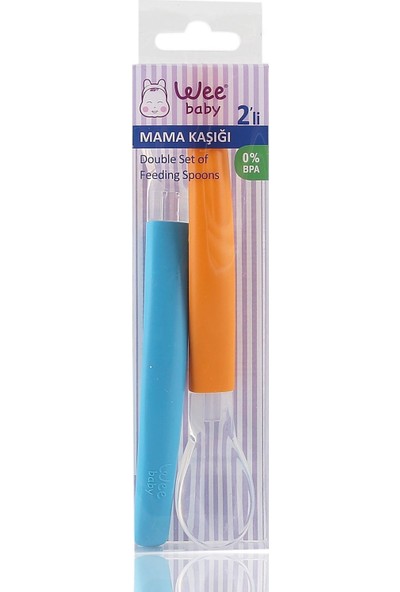 Wee Baby Mama Kaşığı 2'li - Mavi Turuncu / 122 Wee Baby Mama Kaşığı 2'li - Mavi Turuncu / 122