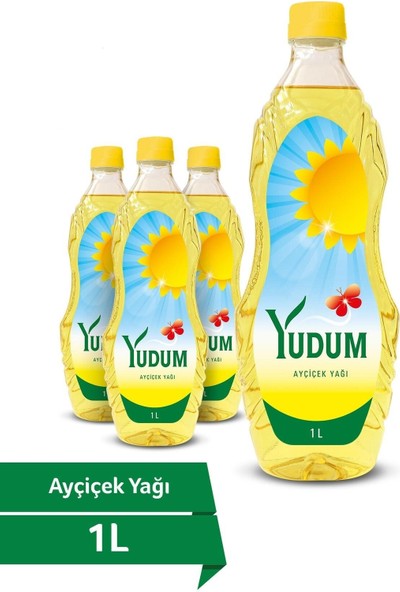 Yudum Ayçiçek Yağı 1 Lt x 4