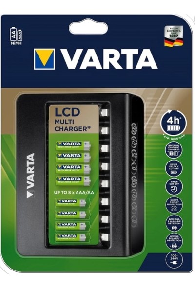 Varta LCD Multi Plus 8li Aa/aaa Pil Şarj Cihazı