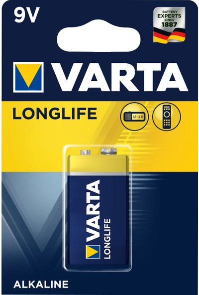 Varta 4122 Longlife 9V Pil Varta 4122 Longlife 9V Pil