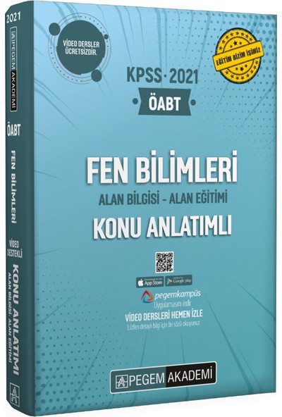 Pegem Akademi 2021 KPSS ÖABT Fen ve Teknoloji Konu Anlatımlı Pegem Akademi 2021 KPSS ÖABT Fen ve Teknoloji Konu Anlatımlı