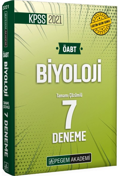 Pegem Akademi 2021 KPSS ÖABT Biyoloji 7 Deneme Pegem Akademi 2021 KPSS ÖABT Biyoloji 7 Deneme