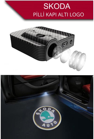 BTM Otomotiv Skoda Marka Pilli Kapı Altı Logo Sensörlü