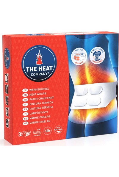 The Heat Company Theheatcompany Kemerli 12 Saat 4 Gözlü Heatwrap Bel Isıtıcı 3 Adet