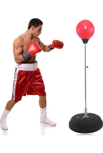 Leyaton Boks Seti Ayaklı + Eldiven Ayarlanabilir 120-146 cm Leyaton Boks Seti Ayaklı + Eldiven Ayarlanabilir 120-146 cm