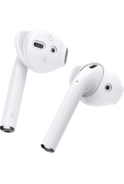 Spigen Apple AirPods 2/1 Nesil Uyumlu Kılıf Earhooks Teka RA201 White - 074SD27001