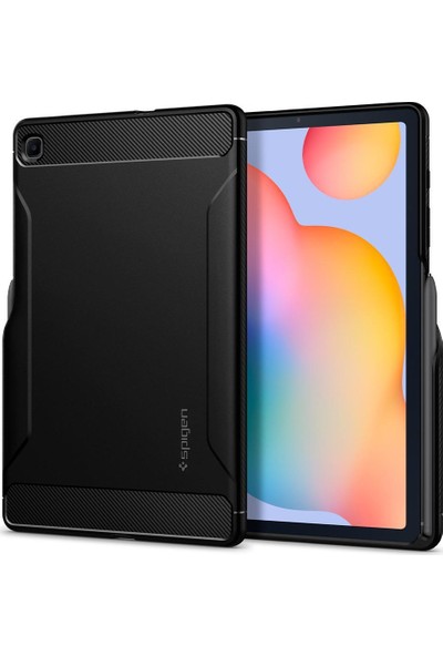 Spigen Samsung Galaxy Tab S6 Lite Kılıf Rugged Armor Black - ACS01284 Spigen Samsung Galaxy Tab S6 Lite Kılıf Rugged Armor Black - ACS01284