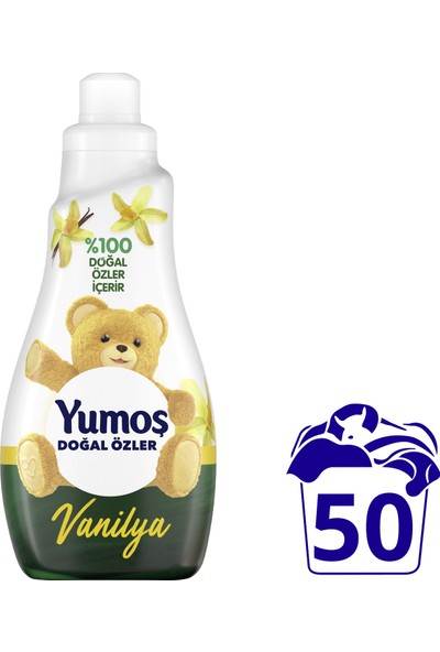 Yumoş Doğal Özler Konsantre Çamaşır Yumuşatıcısı Vanilya %100 Doğal Özler İçerir 1200 ML 50 Yıkama 1 Adet Yumoş Doğal Özler Konsantre Çamaşır Yumuşatıcısı Vanilya %100 Doğal Özler İçerir 1200 ML 50 Yıkama 1 Adet