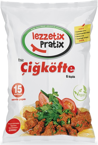 Lezzetix Pratix Etsiz Çiğ Köfte Harcı 430 gr 12'li Lezzetix Pratix Etsiz Çiğ Köfte Harcı 430 gr 12'li