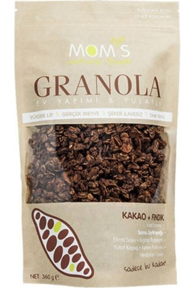 Mom's Natural Foods Granola Kakao Fındıklı 360 gr x 3