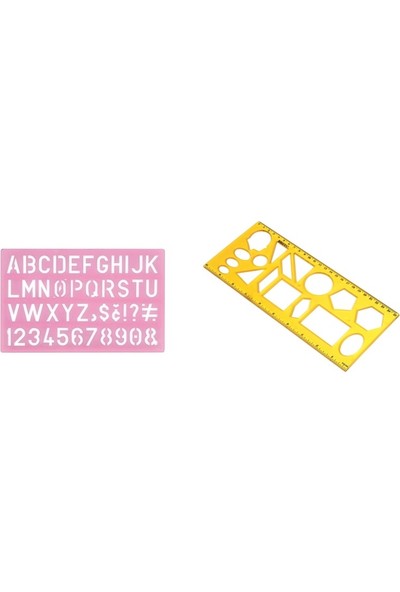 Tgb Harf Şablonu + Harf Cetveli Seti 2'li