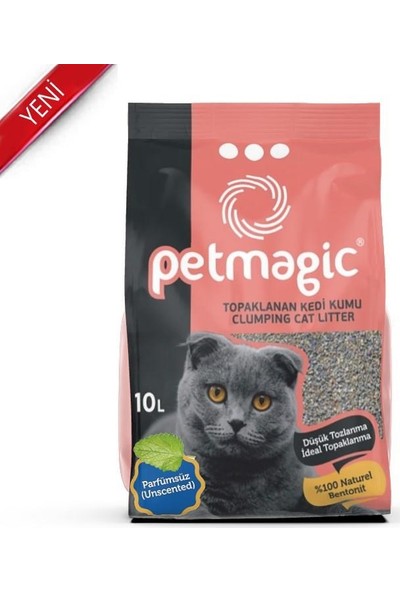 Petmagic Naturel Bentonit Kedi Kumu 10 lt