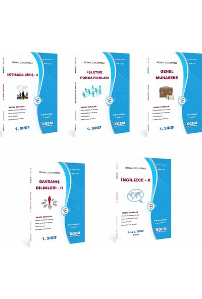 Egem Yayınları AÖF Işletme 1. Sınıf 2. Dönem Modüler Set Bahar