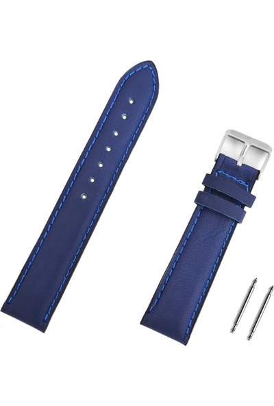 Saatse Lacivert Hakiki Deri Saat Kordonu Kayış 22mm Saatse Lacivert Hakiki Deri Saat Kordonu Kayış 22mm