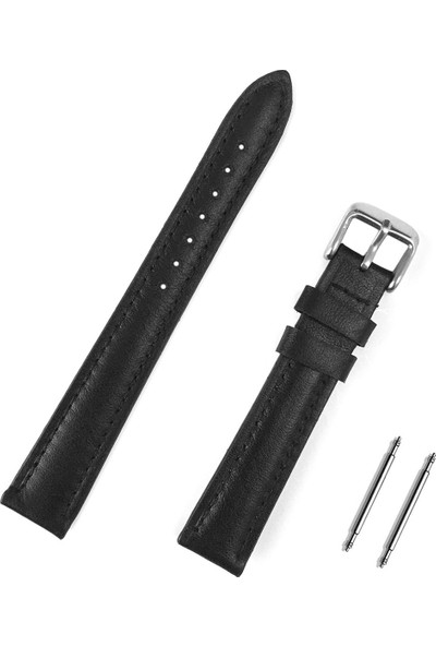 Saatse Siyah Hakiki Deri Saat Kordonu Kayış 20mm Saatse Siyah Hakiki Deri Saat Kordonu Kayış 20mm