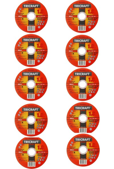 Meşem Trıcraft 115X1X22.23 mm Inox Kesici (MEŞEM-3301) 10 Adet Meşem Trıcraft 115X1X22.23 mm Inox Kesici (MEŞEM-3301) 10 Adet