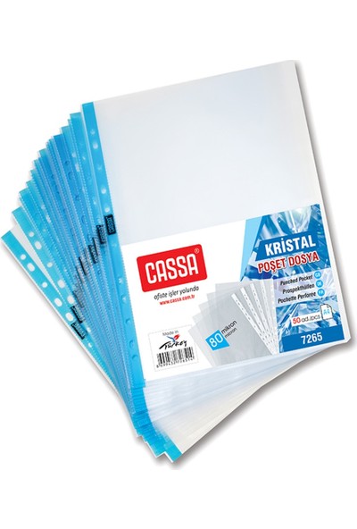 Cassa Kristal Poşet Dosya 80 Mikron
