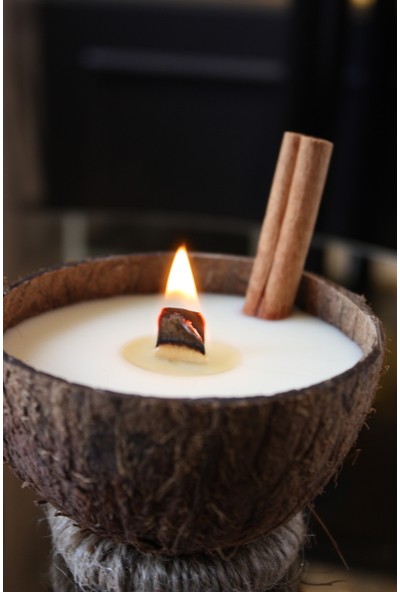 Buddhamum Coconut Tarçın Aromalı Doğal Soya Mum