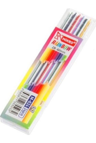 Mikro Rainbow 0,7 Kalem Ucu - Renkli 24'Lü Tüp (1 TÜP)