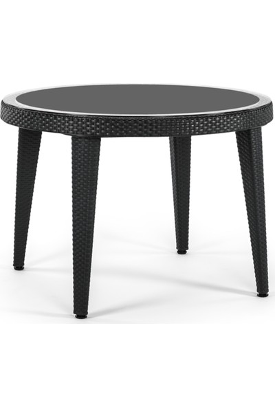 Tilia Osaka Q110 Masa 2-4-6 Kişilik Rattan Efektli Camlı Bahçe Balkon Masası