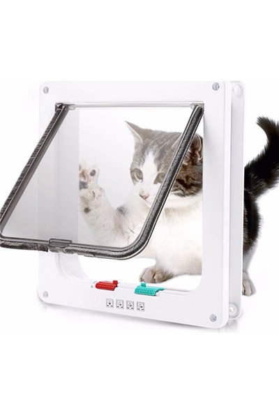 Mixpet 4 Yönlü Kilitlenebilir Yavru Köpek ve Kedi Kapısı 23X25 cm Mixpet 4 Yönlü Kilitlenebilir Yavru Köpek ve Kedi Kapısı 23X25 cm