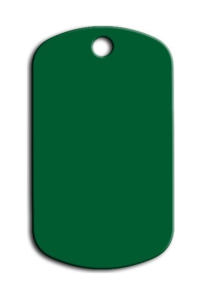 Pet Tag Art Büyük Askeri Köpek Künyesi Yeşil