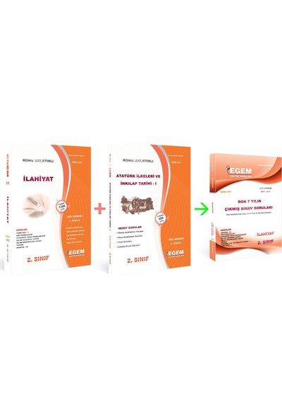 Egem Yayınları AÖF Ilahiyat 2. Sınıf 3. Dönem Full Set (Güz) Egem Yayınları AÖF Ilahiyat 2. Sınıf 3. Dönem Full Set (Güz)