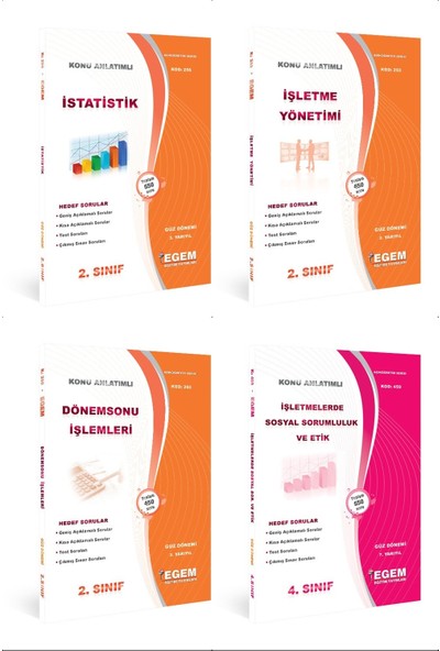 Egem Yayınları AÖF Işletme 2. Sınıf 3. Dönem (Güz) Egem Yayınları AÖF Işletme 2. Sınıf 3. Dönem (Güz)