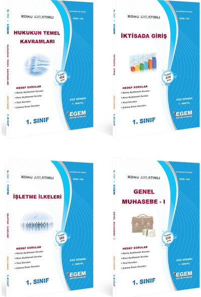 Egem Yayınları AÖF Işletme Yönetimi 1. Sınıf 1. Dönem (Güz)