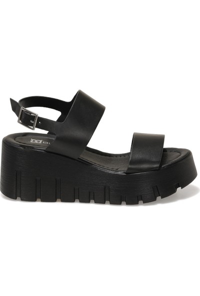 Butigo 21S-0691FX Siyah Kadın Dolgu Topuklu Sandalet
