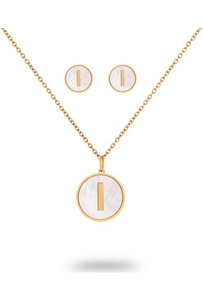 Topshop Time Kadın Çelik Kolye Küpe Set TSJ40051-151-IG