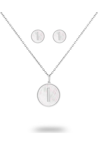 Topshop Time Kadın Çelik Kolye Küpe Set TSJ40051-151-IA